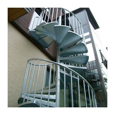 China Casting outdoor metal stairs stainless steel round stairs spiral iron staircase for sale