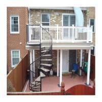 China Steel wrought iron window grill design steel banister stairs interior metal spiral staircase for sale