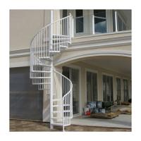 China Metal stairs external steel milling processing iron stringer spiral staircase for sale