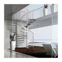 China Metal stairs galvanized steel stair attic wrought iron spiral staircase for sale