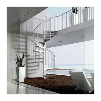 China Metal stairs galvanized steel stair attic wrought iron spiral staircase for sale