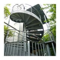 China Metal stairs galvanized steel stair attic wrought iron spiral staircase for sale