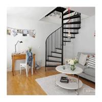 China Sheet metal curved steel stairs iron outdoor spiral staircase for sale