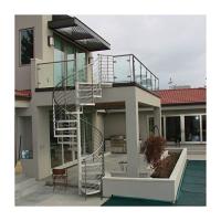 China Wrought iron railings cheap stainless steel handrail stairs metal spiral staircase price for sale