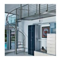 China Wrought iron railings cheap stainless steel handrail stairs metal spiral staircase price for sale