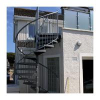 China Metal stairs to steps stainless steel handrail bracket stair iron spiral staircase for sale