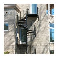 China Metal craft stair railing wrought iron sataircase steel spiral staircase outdoor for sale