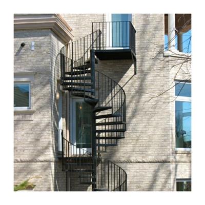 China Metal craft stair railing wrought iron sataircase steel spiral staircase outdoor for sale