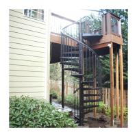China Metal craft stair railing wrought iron sataircase steel spiral staircase outdoor for sale
