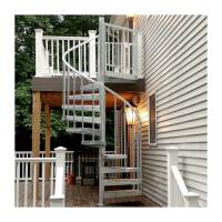 China Metal bird stand kit steel stairs spiral staircase in iron colored for sale
