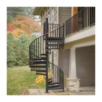 China Metal bird stand kit steel stairs spiral staircase in iron colored for sale