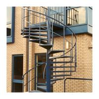 China Metal bird stand kit steel stairs spiral staircase in iron colored for sale