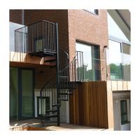 China Steel step wrought iron internal round staircase used spiral metal stairs to steps for sale