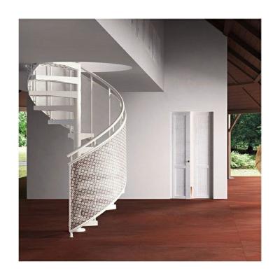 China Prefabricated outdoor metal stairs residential stainless steel stair steel wrought iron spiral staircase for sale
