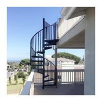 China Portable metal stairs steel structure stairs spiral staircase iron prices for sale