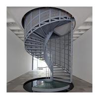 China Carbon steel bushing material metal cast iron staircase Model indoor metal circle spiral stair for sale