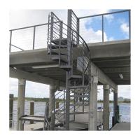 China Steel galvanized stairs cast iron rod handrail staircase metal cast spiral stair for sale