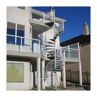 China Steel galvanized stairs cast iron rod handrail staircase metal cast spiral stair for sale