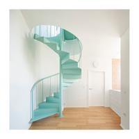 China Small house steel stair decorative iron stairs staircase spiral metal railing designs for sale