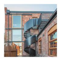 China Stainless steel stair railing post iron staircase post metal spiral stairs for sale