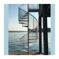 China Stainless steel stair railing post iron staircase post metal spiral stairs for sale