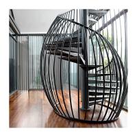 China Stainless steel stair railing post iron staircase post metal spiral stairs for sale