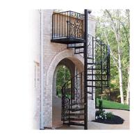 China Real estate metal sign frames iron cast staircase design stainless steel glass spiral stairs for sale