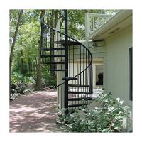 China Folding metal stairs iron steel staircase stainless steel post spiral stairs for sale