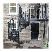China Cheap used metal stairs iron stringer staircase glass stainless steel spiral stairs for sale