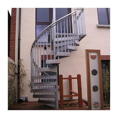 China Metal railing outdoor stairs iron staircase meters price spiral steel stair for sale