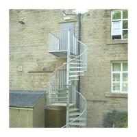 China Mono steel stringer stairs elegant indoor iron staircase metal casting spiral stairs for sale