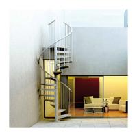 China Mono steel stringer stairs elegant indoor iron staircase metal casting spiral stairs for sale