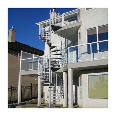 China Modular steel stairs design stainless steel wrought iron staircase decorative tmetal spiral stairs for sale