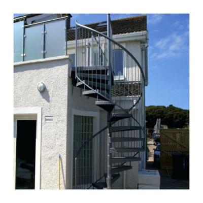 China Modern iron railing designs metal staircase steel spiral stair kits for sale