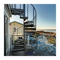 China Modern iron railing designs metal staircase steel spiral stair kits for sale