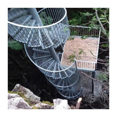 China Metal stair treads mild steel staircase price decorative iron spiral stairs for sale