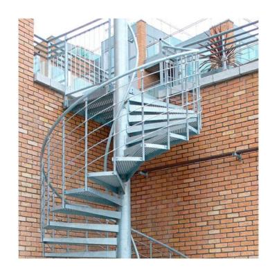China Metal craft stair railing staircase with carbon steel treads wrought iron spiral stair price for sale