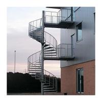 China Interior metal stair indoor steel staircase villa wrought iron spiral stair for sale