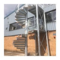 China Interior metal stair indoor steel staircase villa wrought iron spiral stair for sale