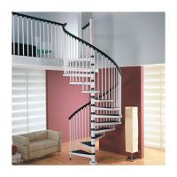 China Collapsible metal rod galvanized steel staircase attic iron spiral stair for sale