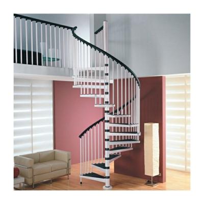 China Collapsible metal rod galvanized steel staircase attic iron spiral stair for sale
