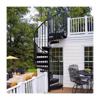 China Collapsible metal rod galvanized steel staircase attic iron spiral stair for sale