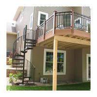 China Modern interior metal stair cast iron outside staircase steel spiral stair for sale