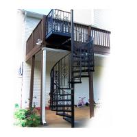 China Outdoor build metal stairs curved iron staircase cabon steel spiral stairs for sale