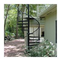 China Duplex steel stairs antique cast iron staircase decorative villa metal spiral stairs for sale