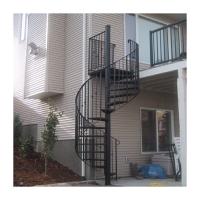 China Duplex steel stairs antique cast iron staircase decorative villa metal spiral stairs for sale