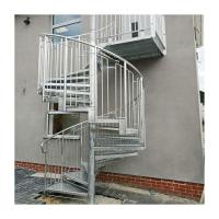China Stainless steel curved stair cast iron staircase tread metal spiral steps for sale