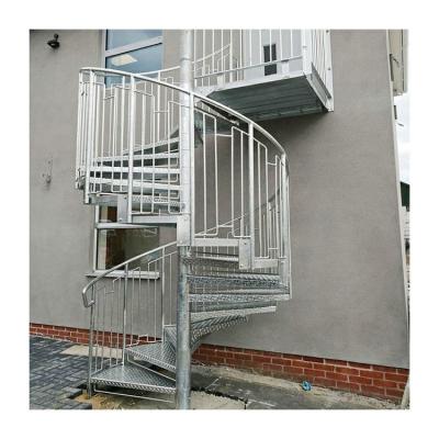 China Stainless steel curved stair cast iron staircase tread metal spiral steps for sale