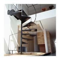 China Stainless steel curved stair cast iron staircase tread metal spiral steps for sale