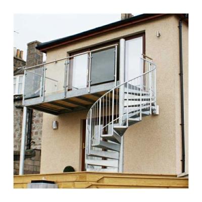 China Prefabricated indoor metal stairs industrial steel staircase indoor cast iron spiral stair for sale